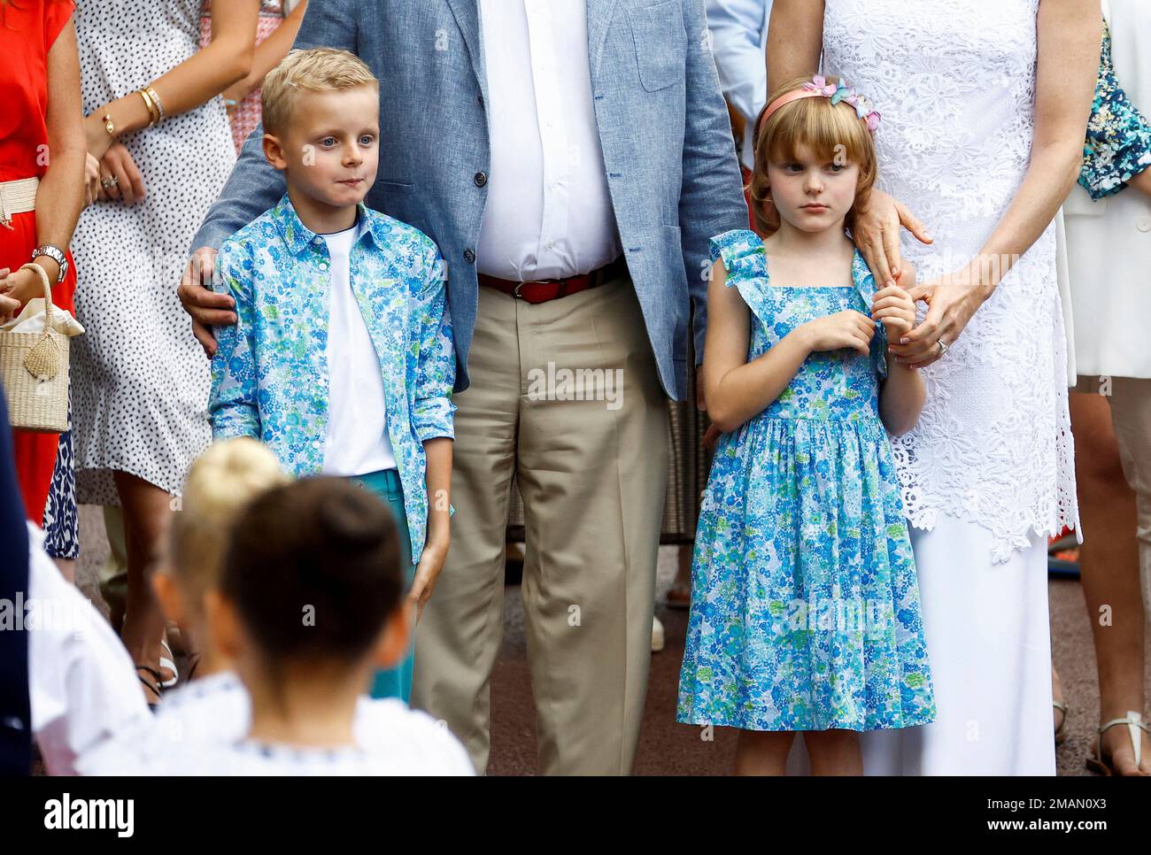 Prince Jacques and Princess Gabriella of Monaco attend the traditional ...