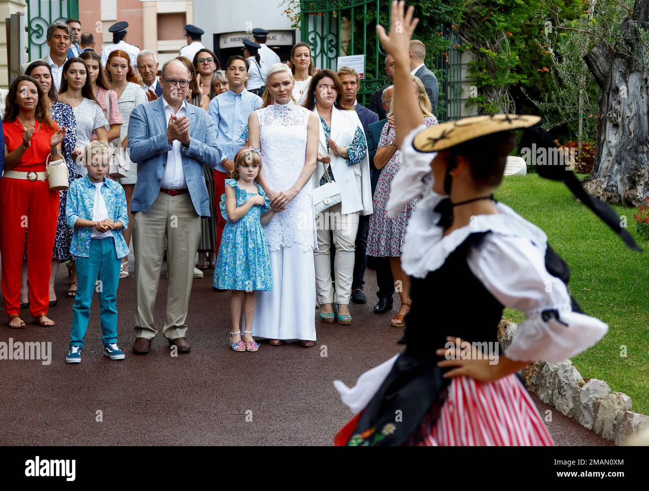 Prince Albert II, Princess Charlene, Prince Jacques, and Princess ...