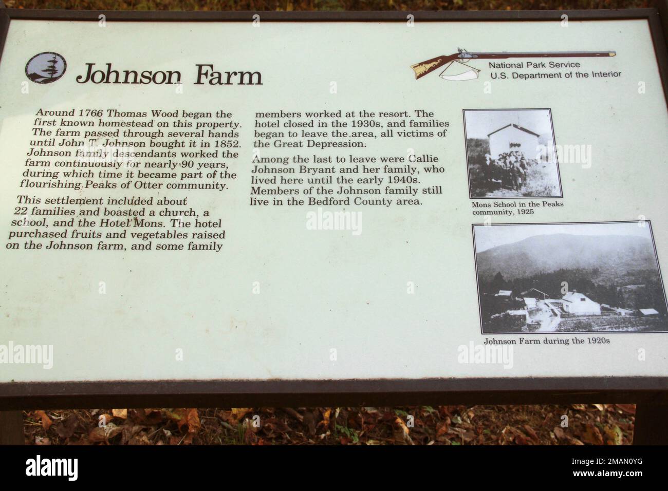 The historical Johnson Farm in Virginia's Blue Ridge Parkway, USA ...