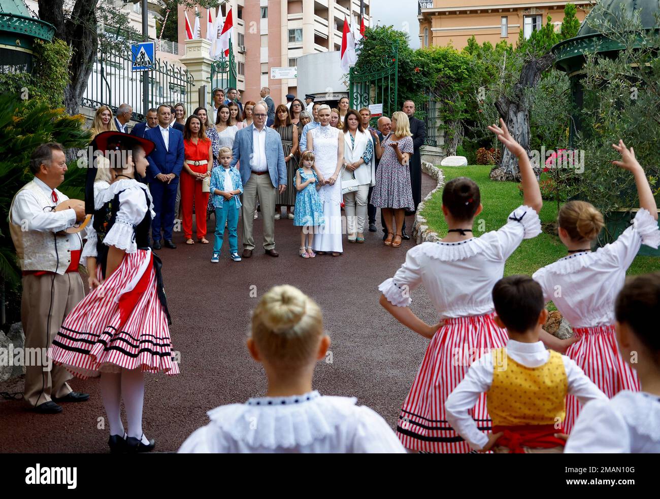 Prince Albert II, Princess Charlene, Prince Jacques, and Princess ...