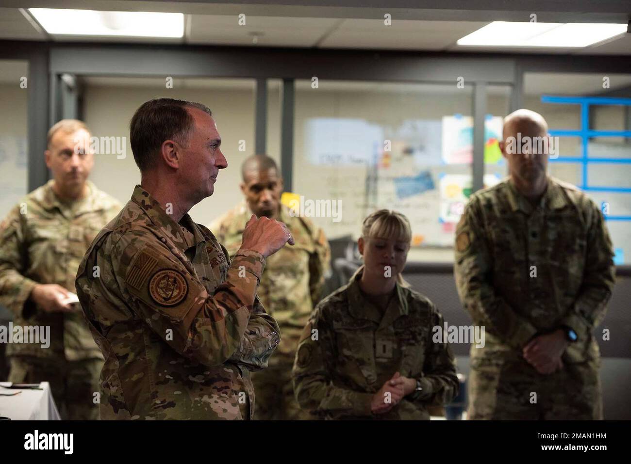 U.S. Air Force Lt. Gen. Warren Berry, second left, Headquarters U.S ...