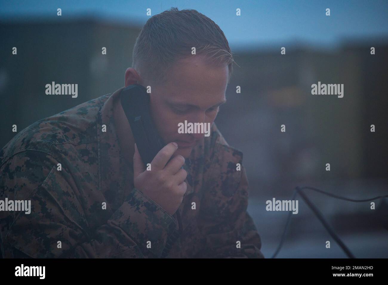 U.S. Marine Corps Sgt. Lucas Principato, communications chief with All ...