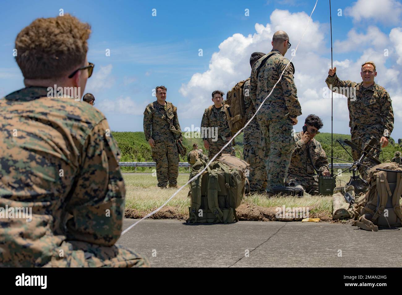 U.S. Marines with All Domain Effects Team (ADET), 5th Air Naval Gunfire ...