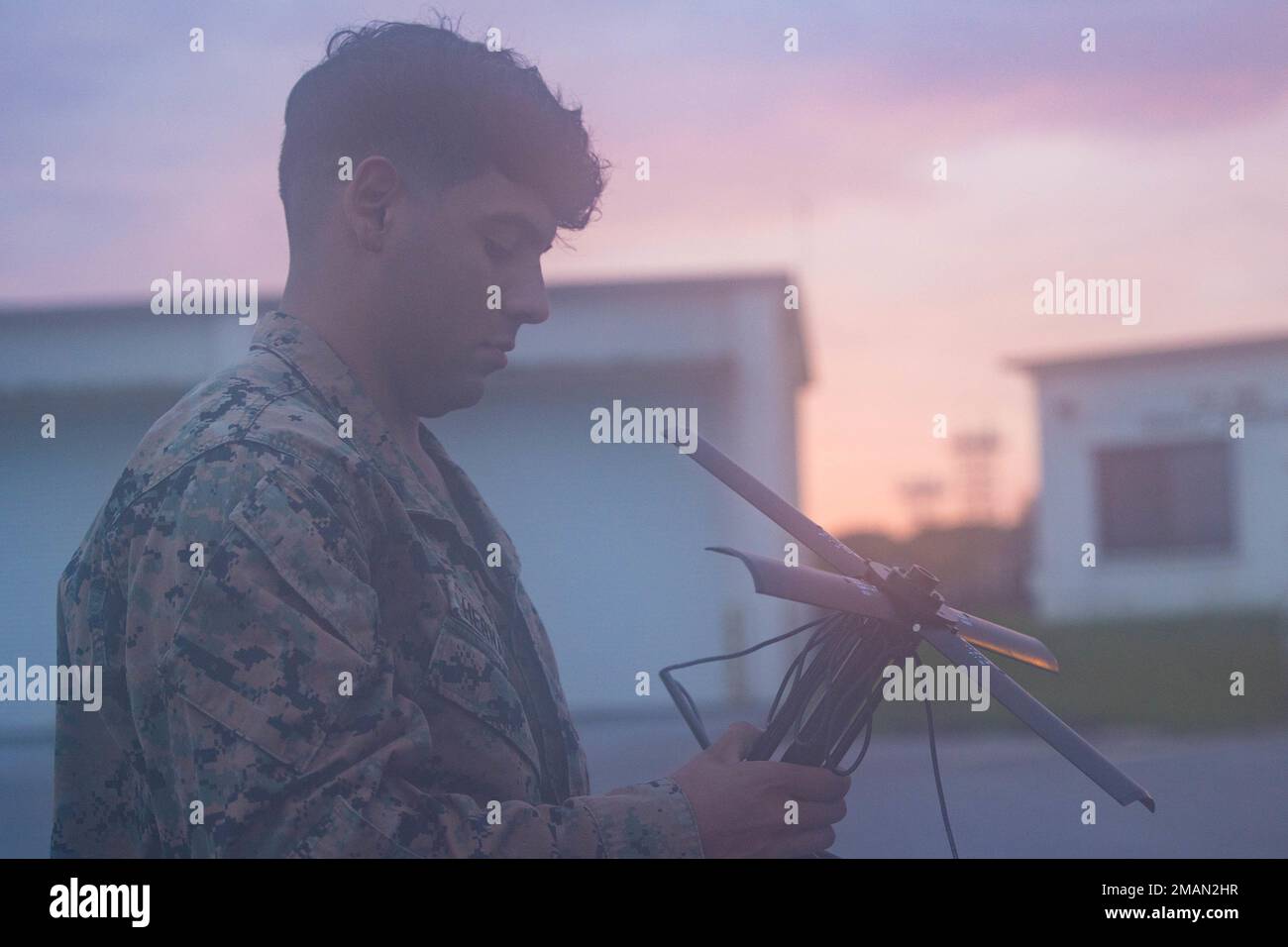 U.S. Marine Corps Cpl. Melvin Hernandez, a field radio operator with ...