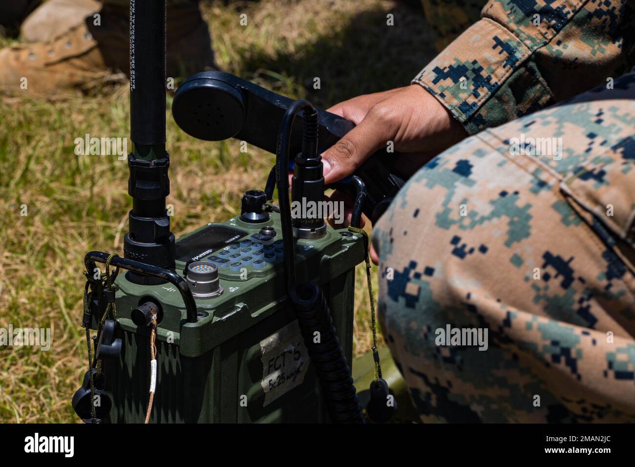 U.S. Marine Corps Cpl. Melvin Hernandez, a field radio operator with ...
