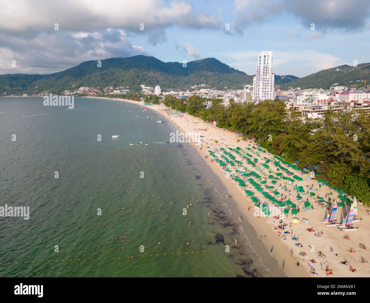 Drone aerial view of Patong Beach in Phuket, Thailand Stock Photo - Alamy