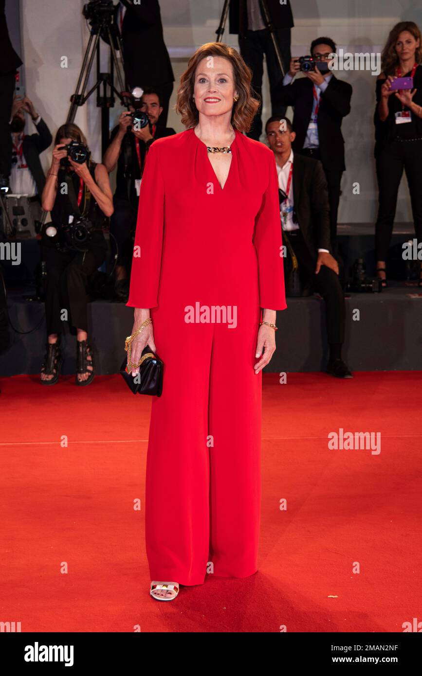 Sigourney Weaver poses for photographers upon arrival at the premiere ...