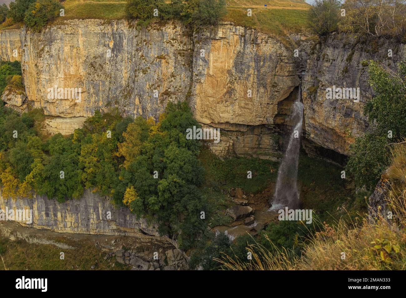 Khan waterfall. Matla nature extreme park. Caucasus scenery. Dagestan ...