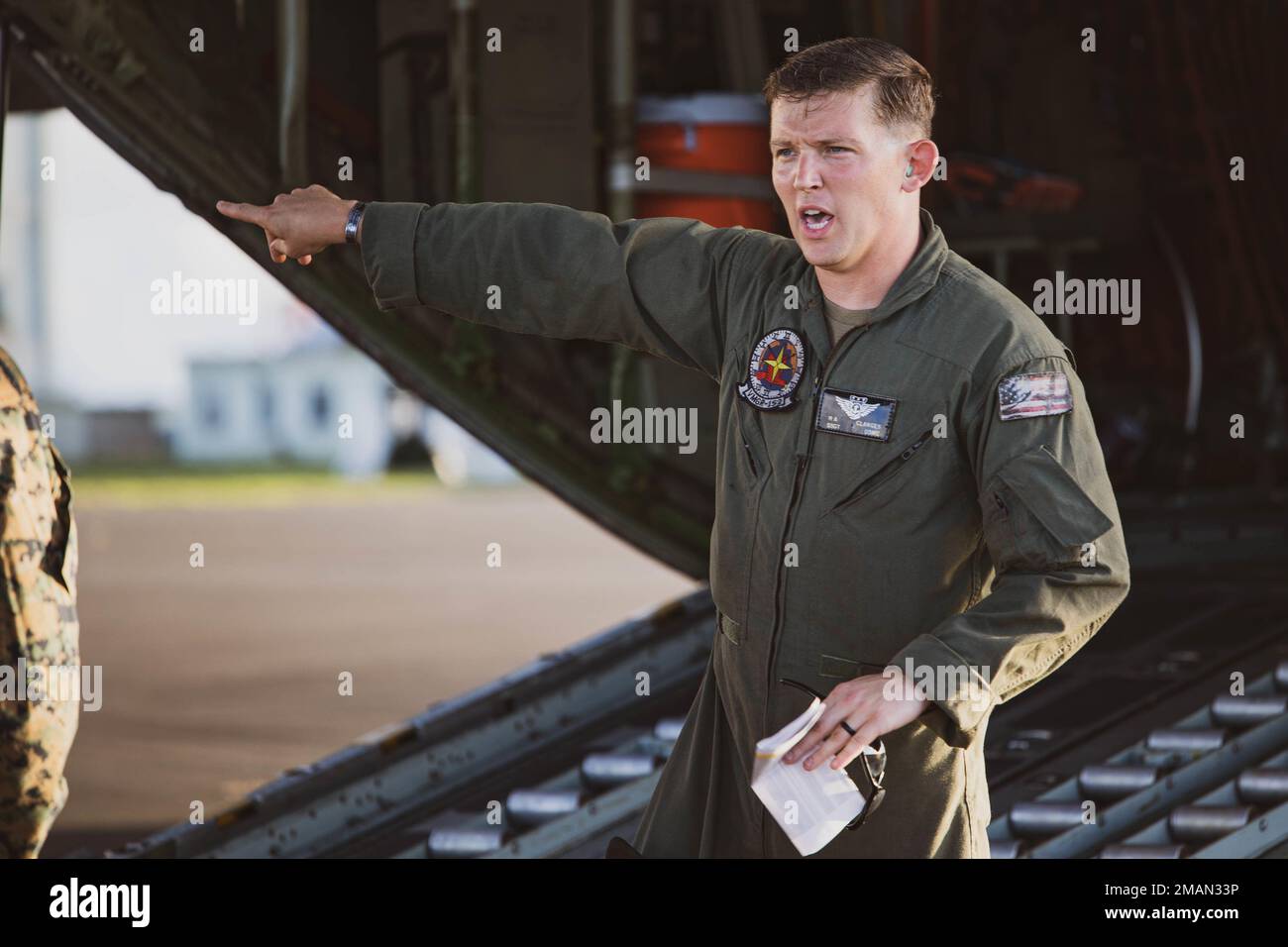 U.S. Marine Corps Sgt. Ryan Clawges, a flight engineer with Marine ...
