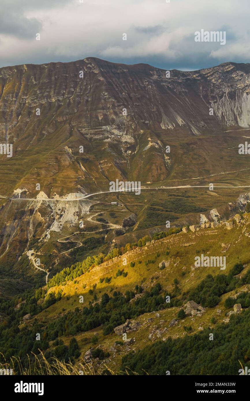 Khan waterfall. Matla nature extreme park. Caucasus scenery. Dagestan ...