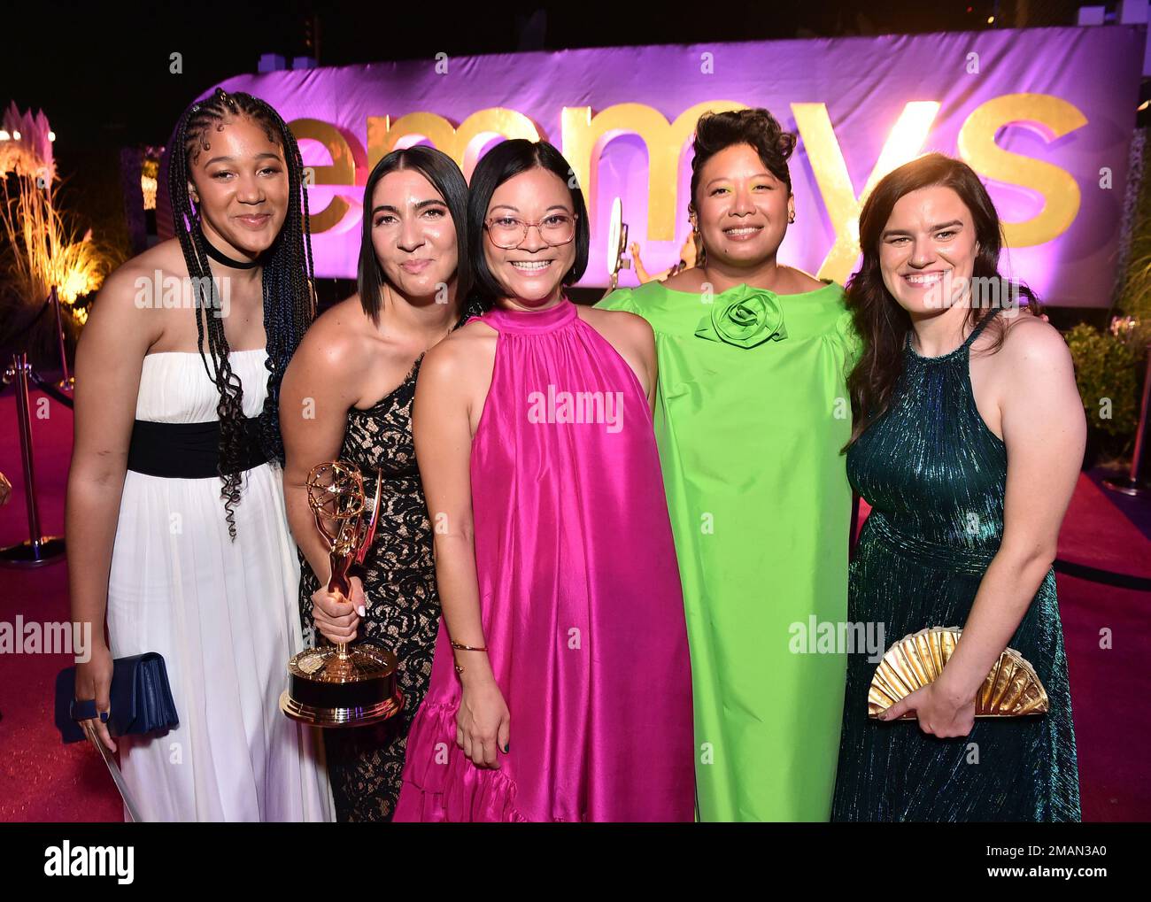 EXCLUSIVE - Lua Manhanga, from left, Bridget Stokes, winner of the Emmy ...