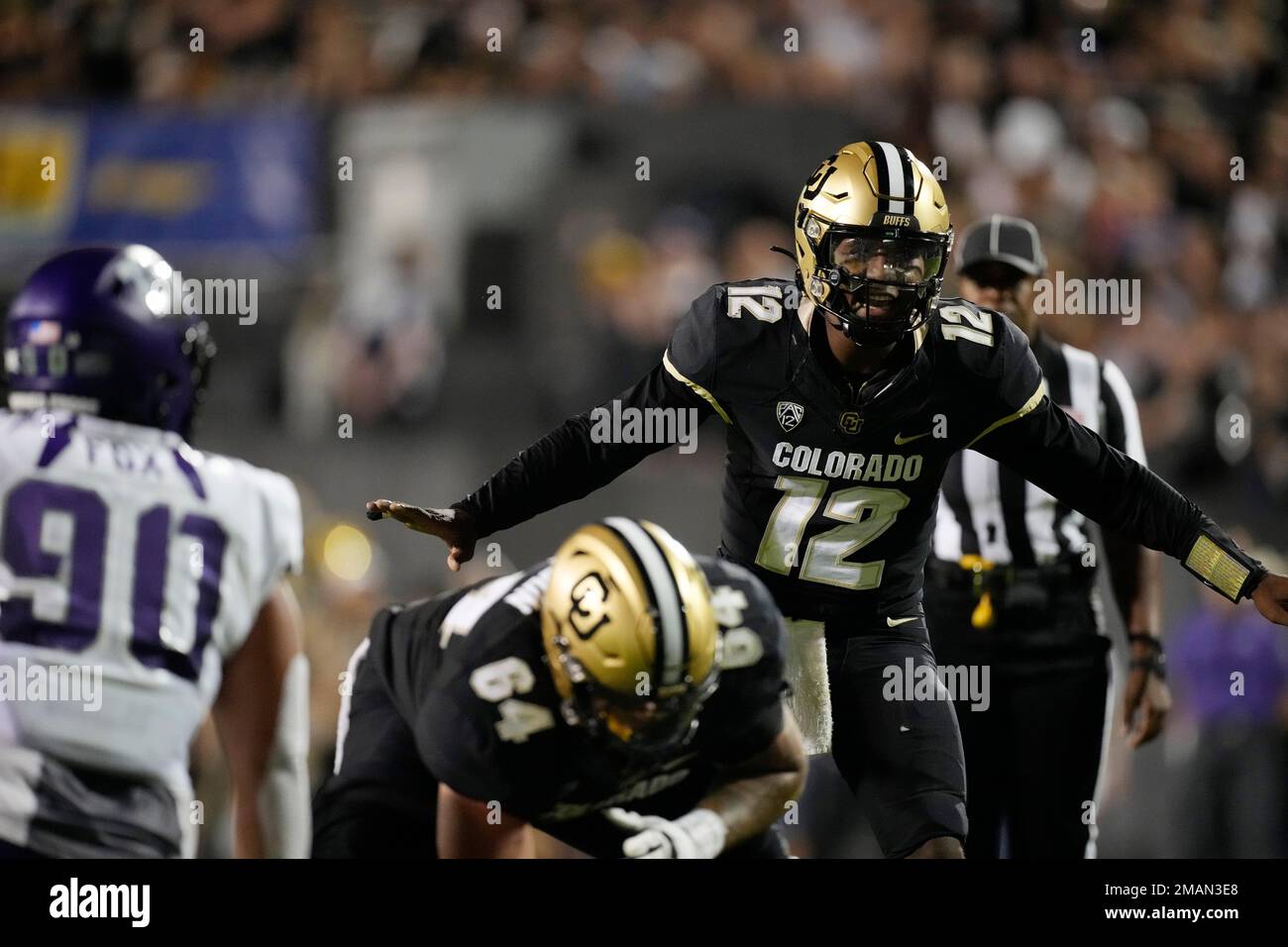 Colorado quarterback Brendon Lewis (12) in the first half of an NCAA ...