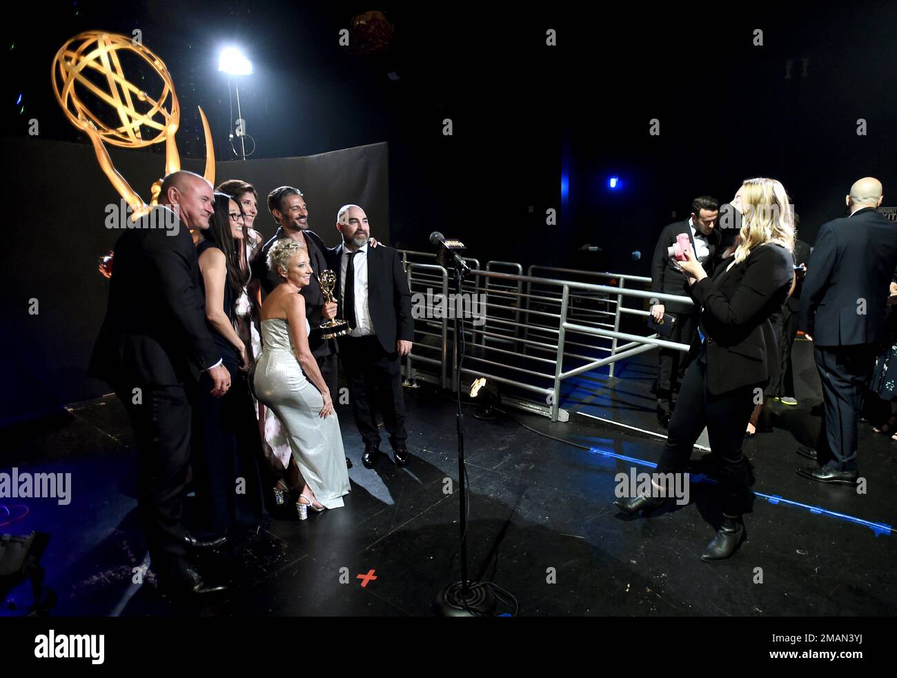 EXCLUSIVE - The team from "Arcane" pose for a photo on night one of the ...