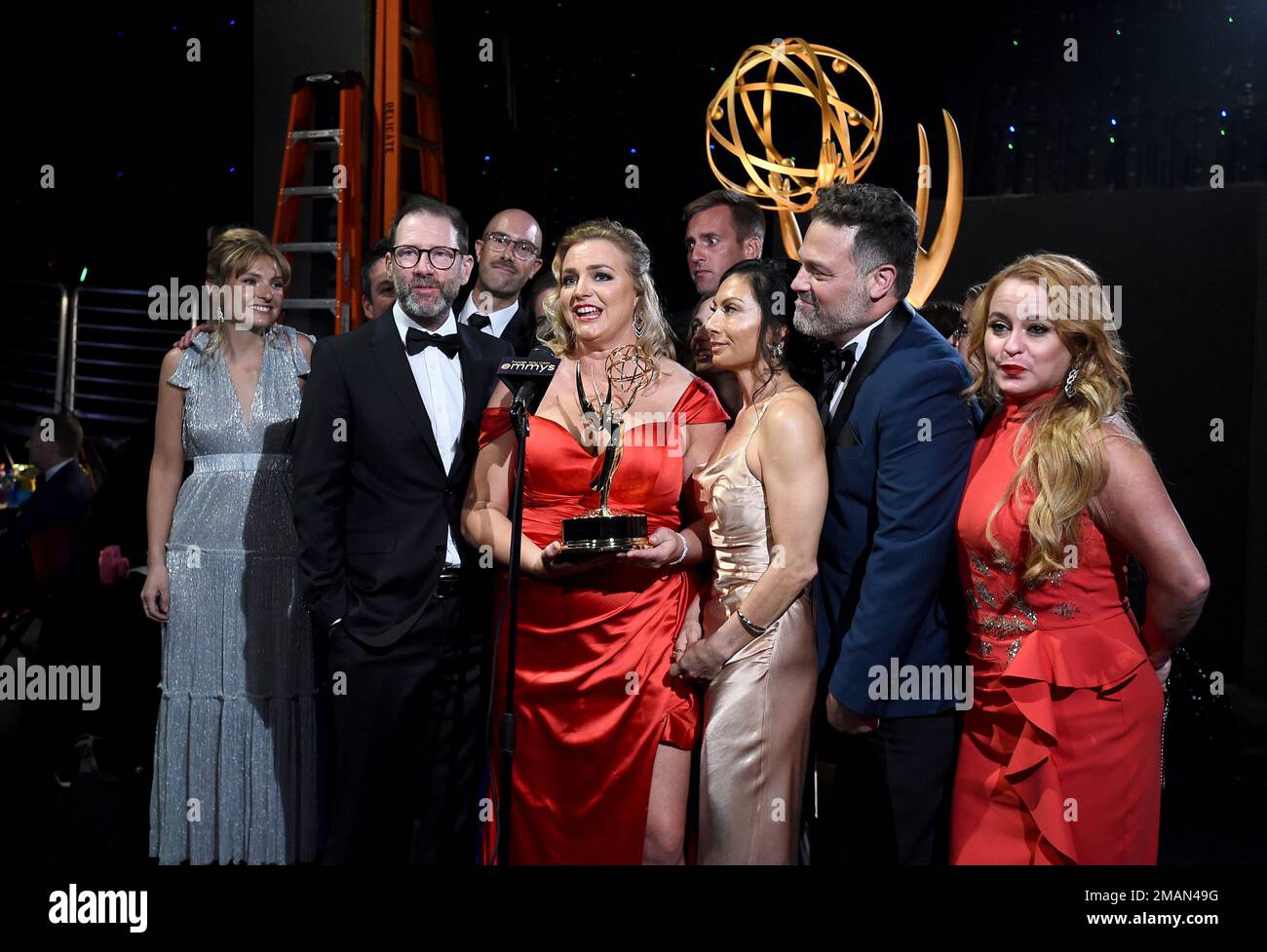 EXCLUSIVE - The team from "Love On The Spectrum U.S" poses backstage ...