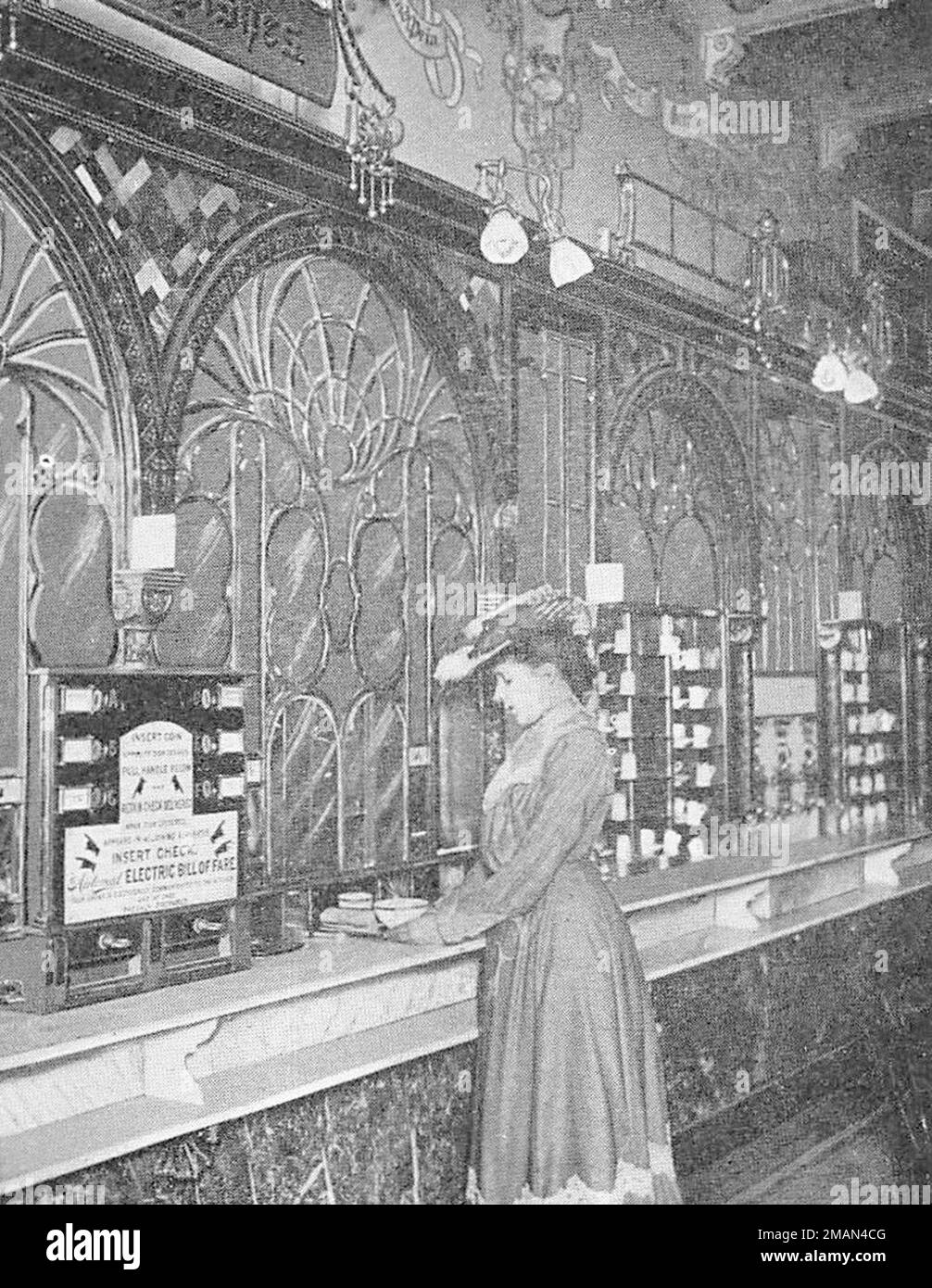 Postcard photo of the Horn and Hardart automat in New York Stock Photo ...