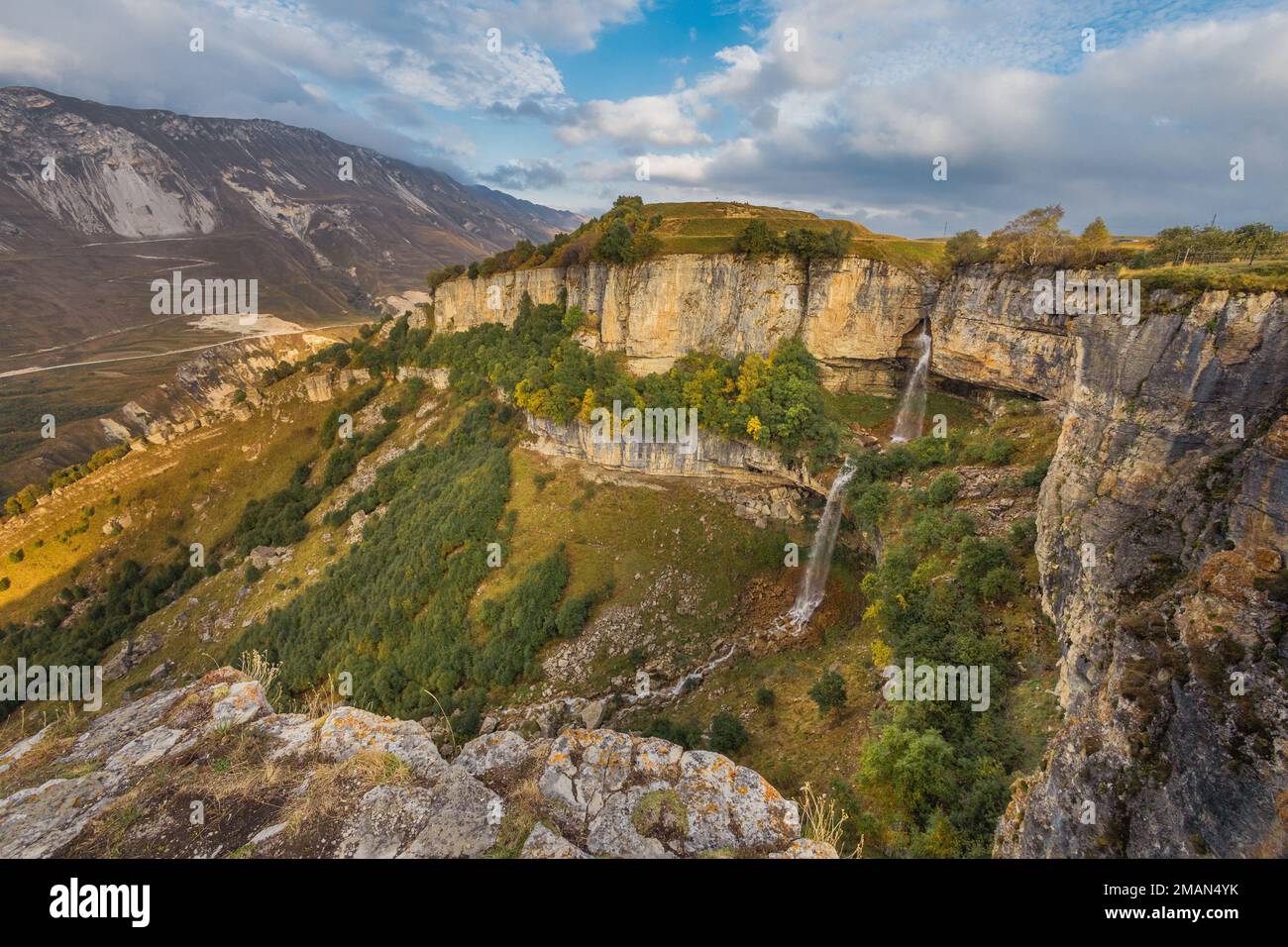 Khan waterfall. Matla nature extreme park. Caucasus scenery. Dagestan ...