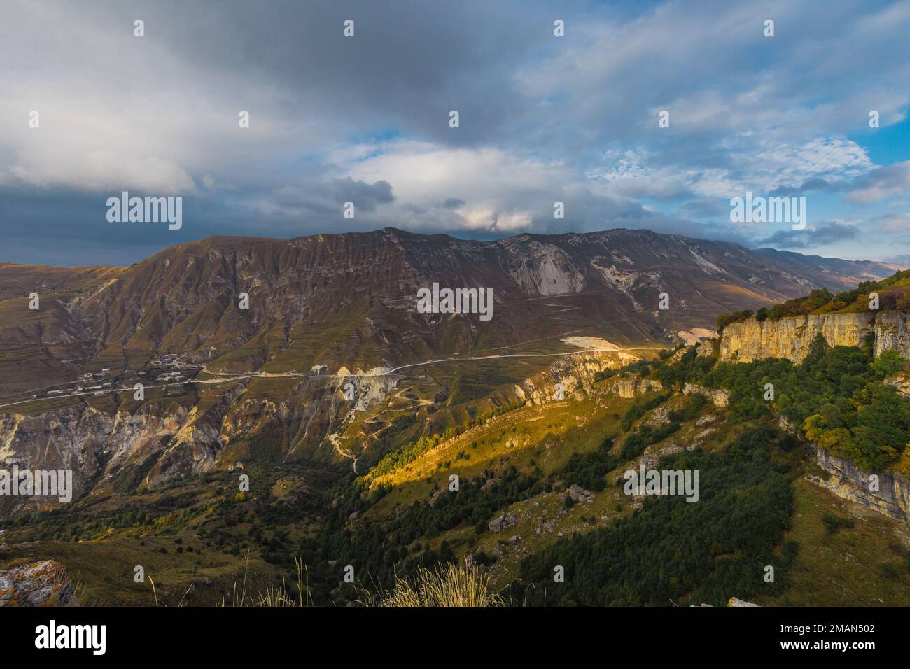 Khan waterfall. Matla nature extreme park. Caucasus scenery. Dagestan ...