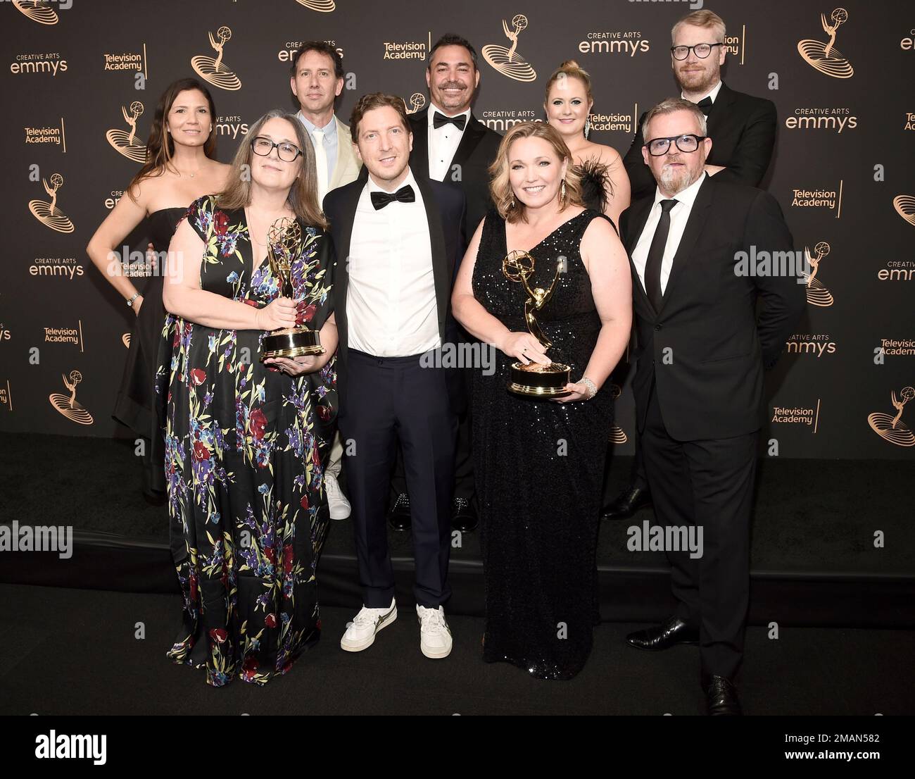 The team from BBDO New York, Ad Agency poses with the Emmy for ...