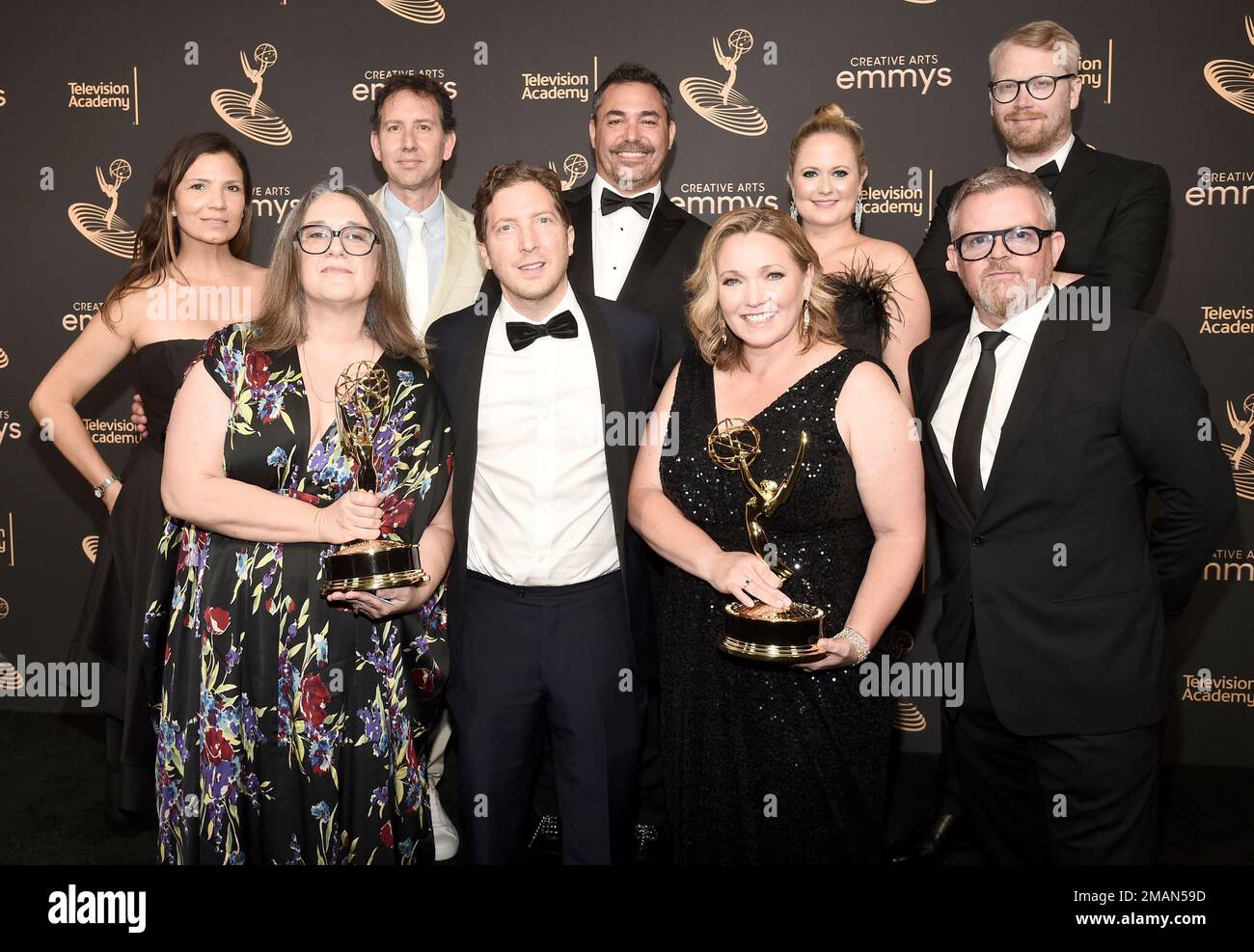 The team from BBDO New York, Ad Agency poses with the Emmy for ...
