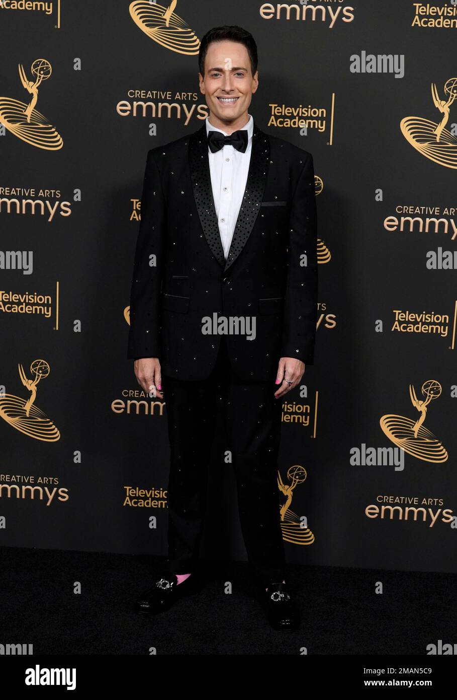 Randy Rainbow poses in the press room on night one of the Creative Arts ...