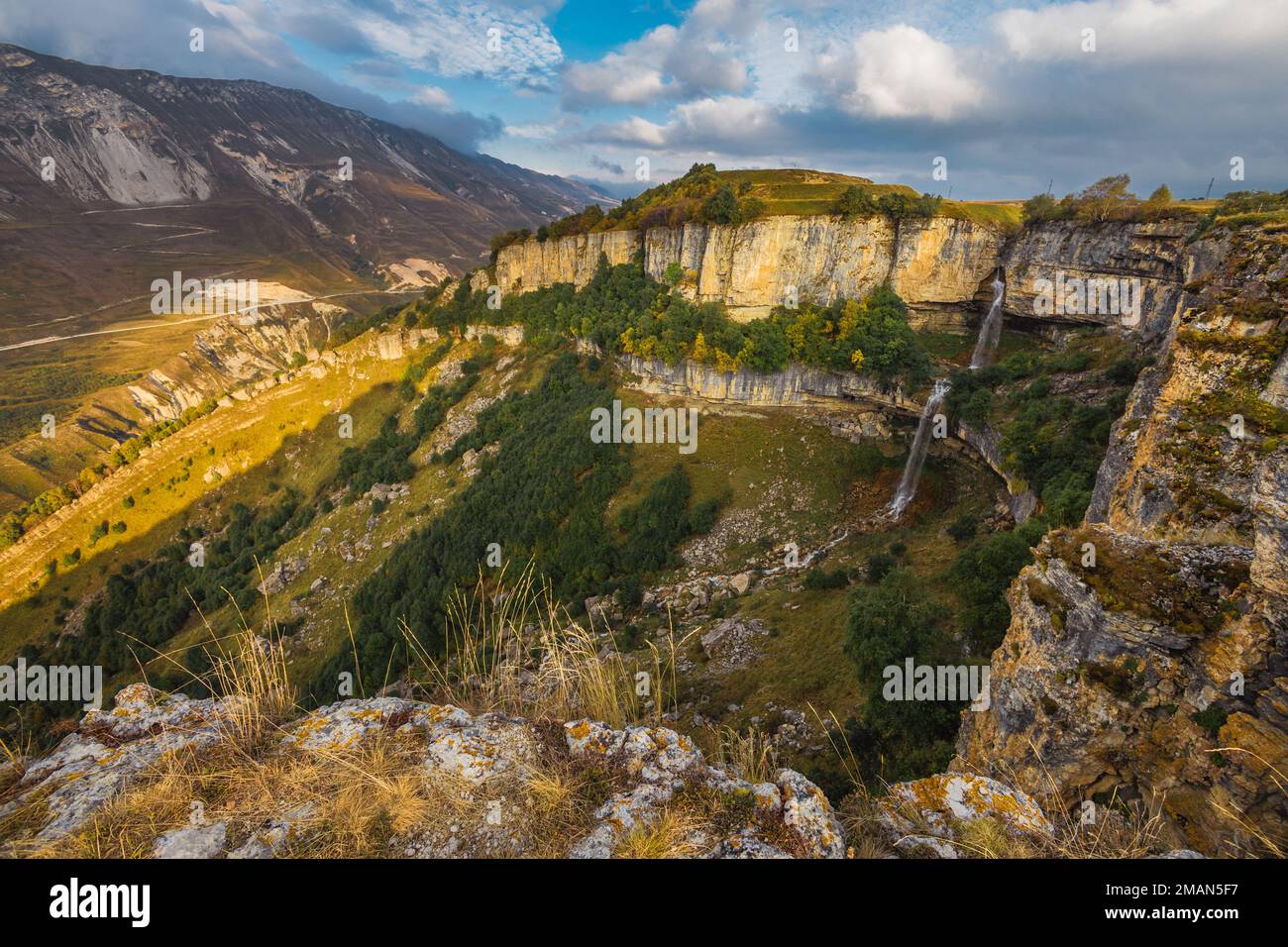 Khan waterfall. Matla nature extreme park. Caucasus scenery. Dagestan ...