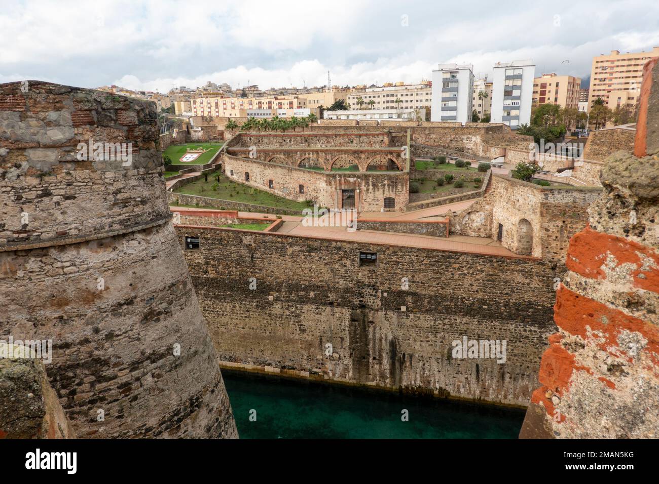 View of Ceuta, a Spanish city in North Africa, from the Royal Walls ...