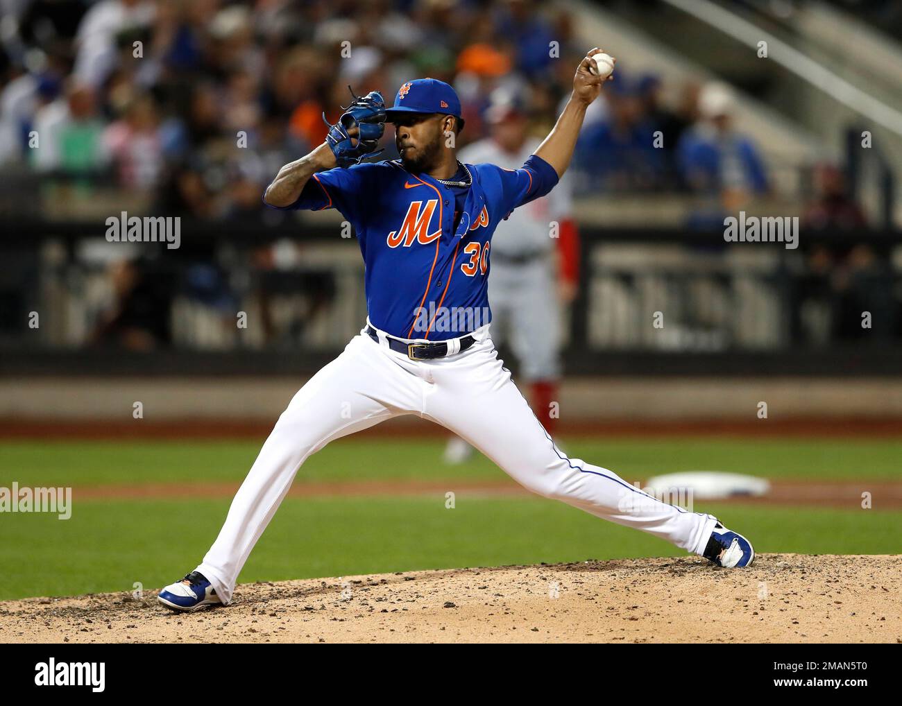 New York Mets relief pitcher Joely Rodriguez throws against the ...