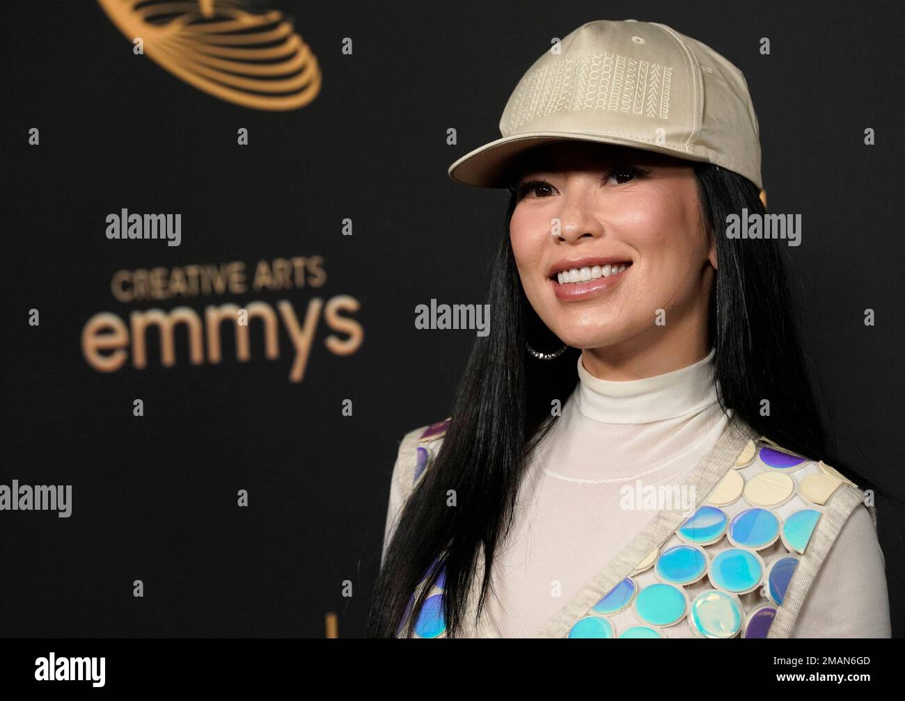 Christine Chiu poses in the press room on night one of the Creative ...