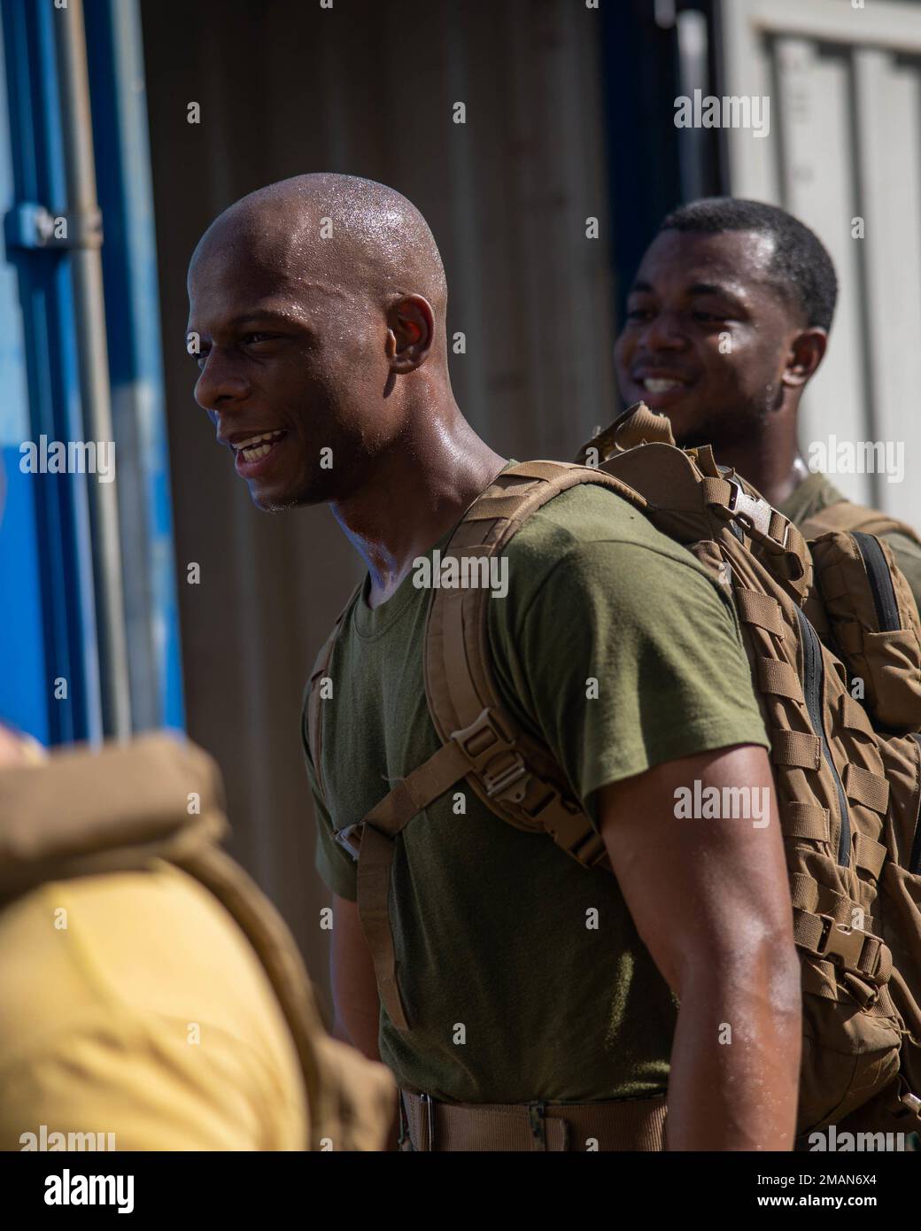 U.S. Marine Corps Sgt. Deric Thompson a supply administration and ...