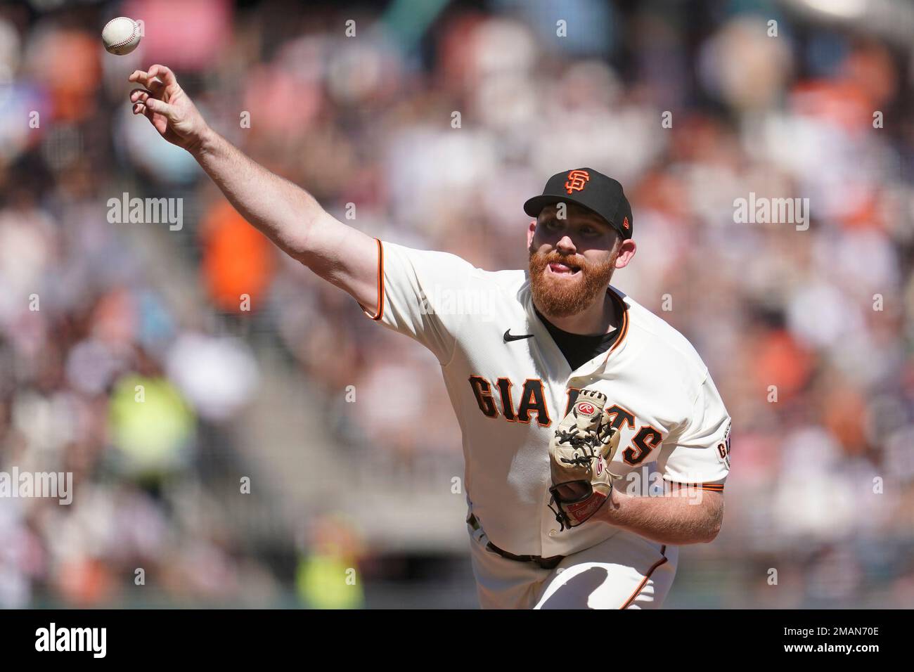 San Francisco Giants' Zack Littell pitches against the Philadelphia ...