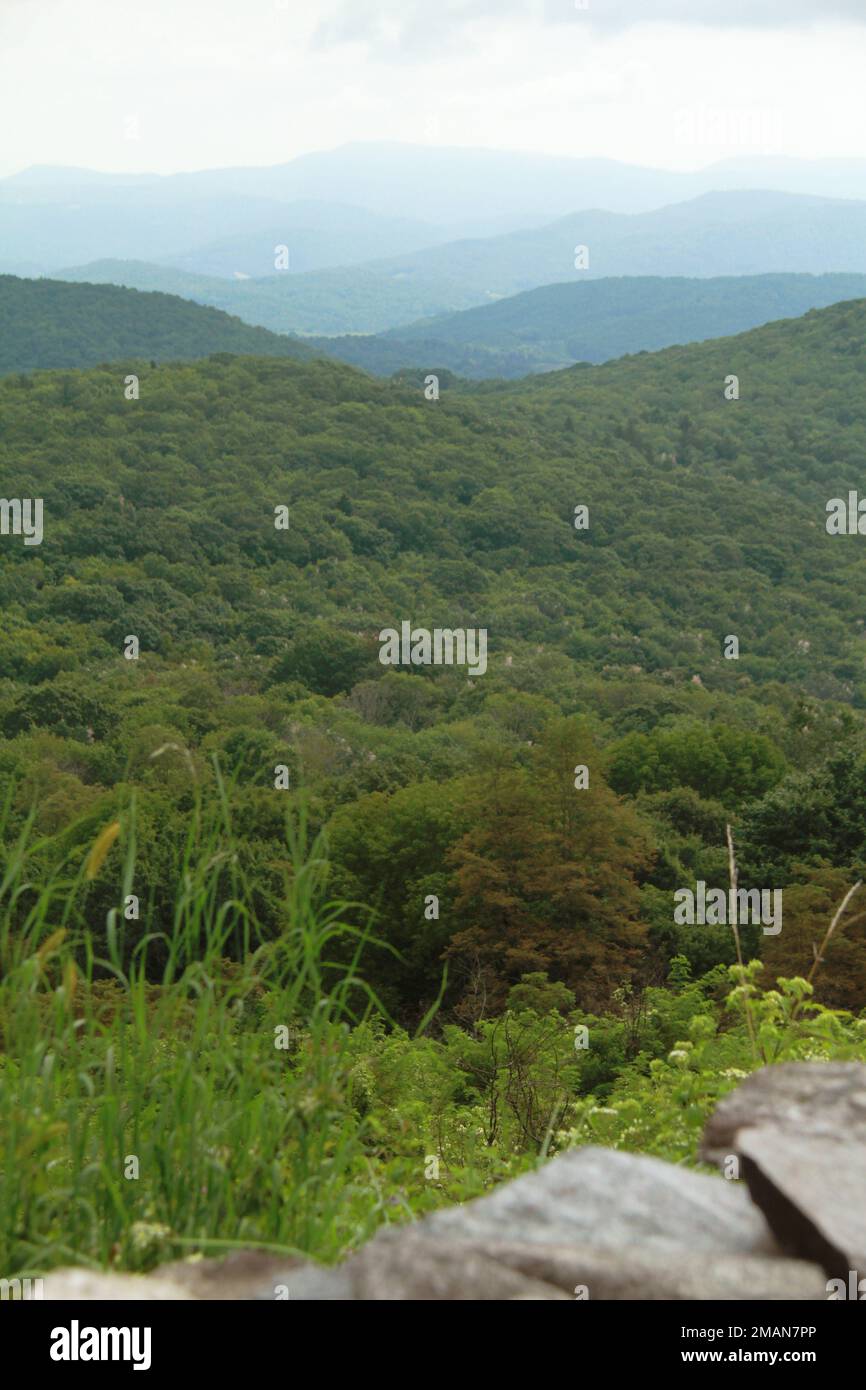 View of the surrounding mountains from Grayson Highlands State Park in ...