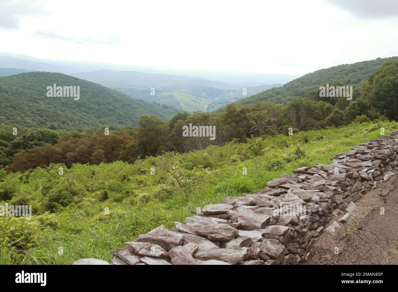 View of the surrounding mountains from Grayson Highlands State Park in ...