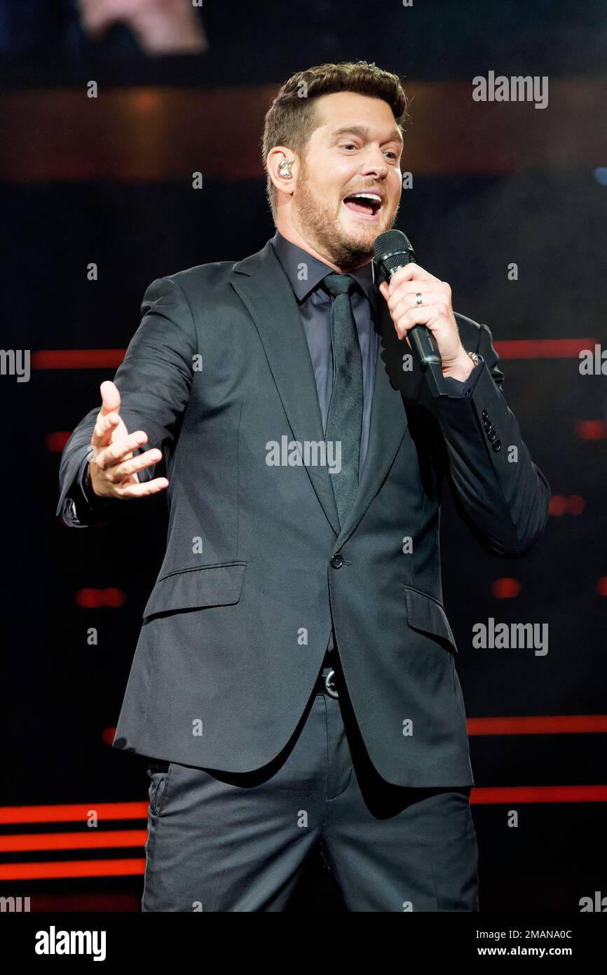 Michael Buble performs at the Allstate Arena on Friday, Sept. 2, 2022 ...