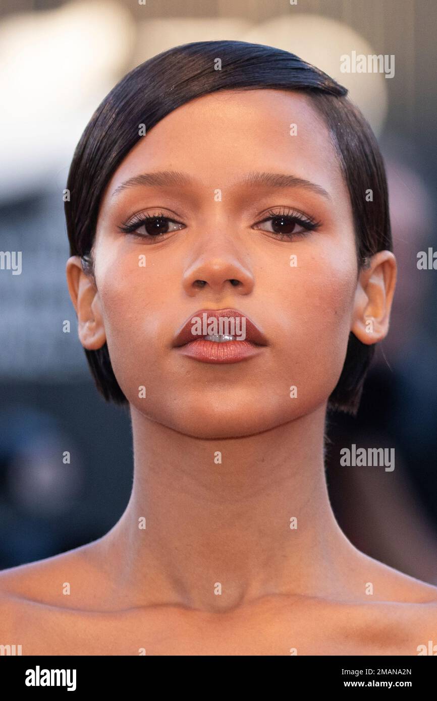 Taylor Russell poses for photographers upon arrival at the premiere of ...