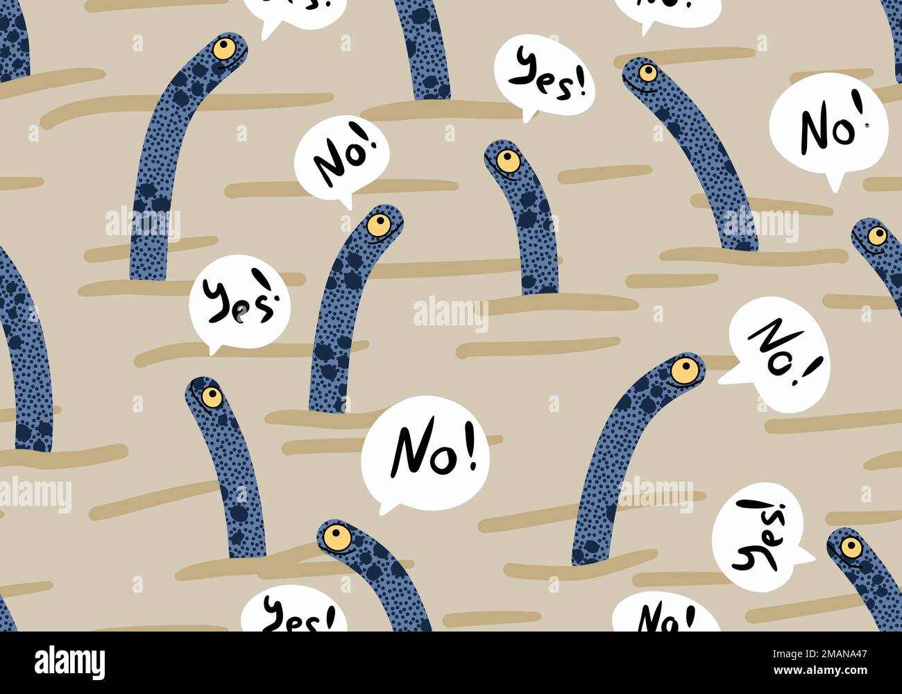 Cartoon sea ocean animals seamless spotted eel pattern for wrapping ...