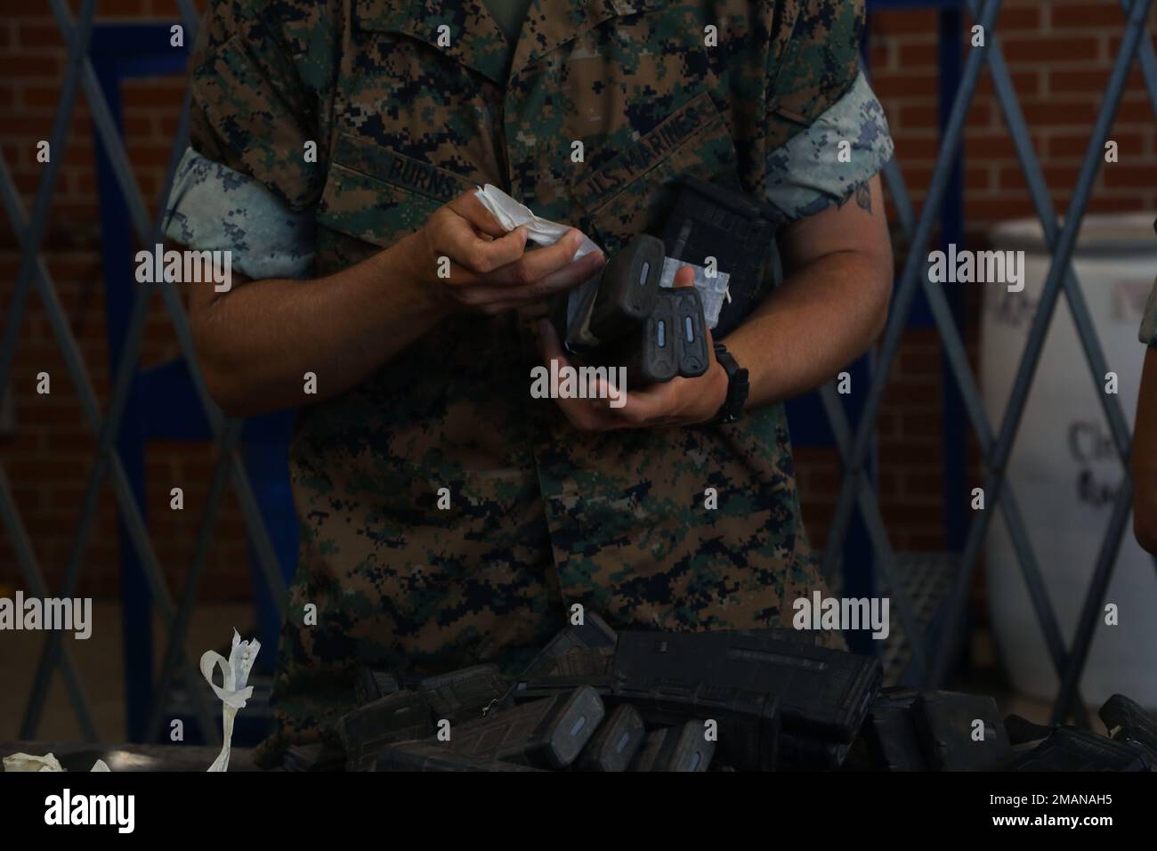 Recruits with India Company, 3rd Recruit Training Battalion, return ...