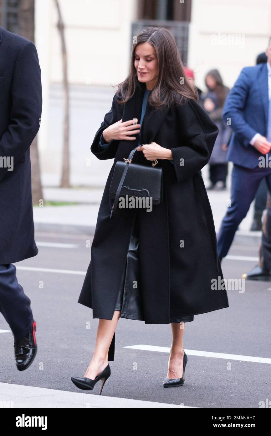 Madrid, Spain. 19th Jan, 2023. Queen Letizia of Spain attends a meeting ...