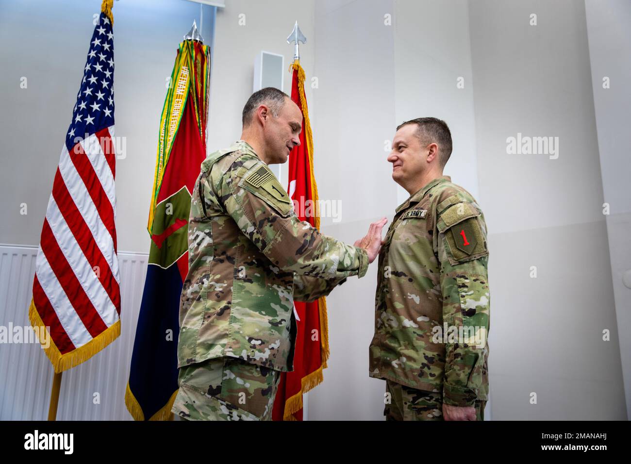 U.S. Army Maj. Gen. John V. Meyer III, commanding general of the 1st Infantry Division and Fort ...