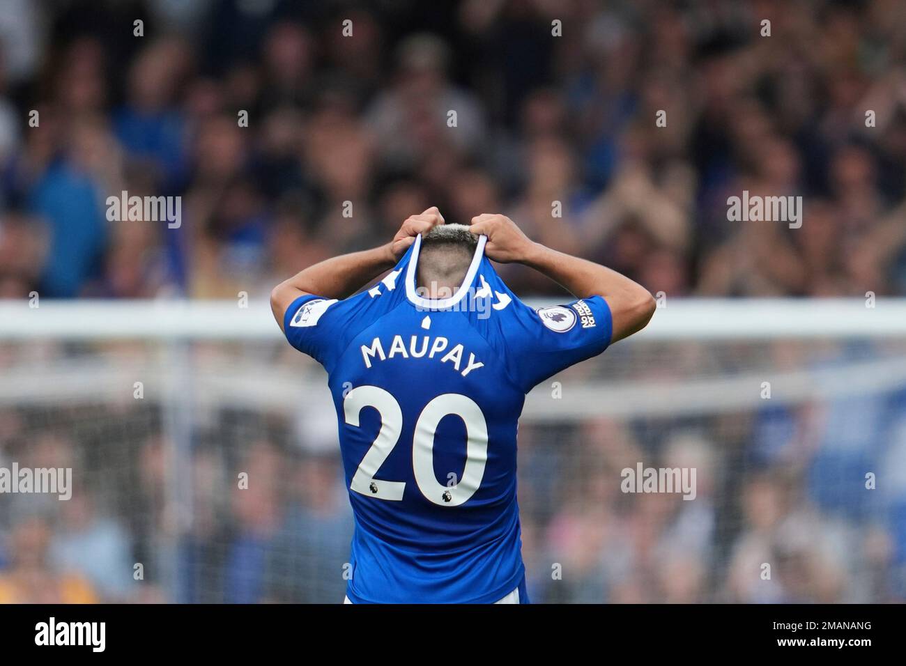 Everton's Neal Maupay leaves the pitch at the end of the English ...