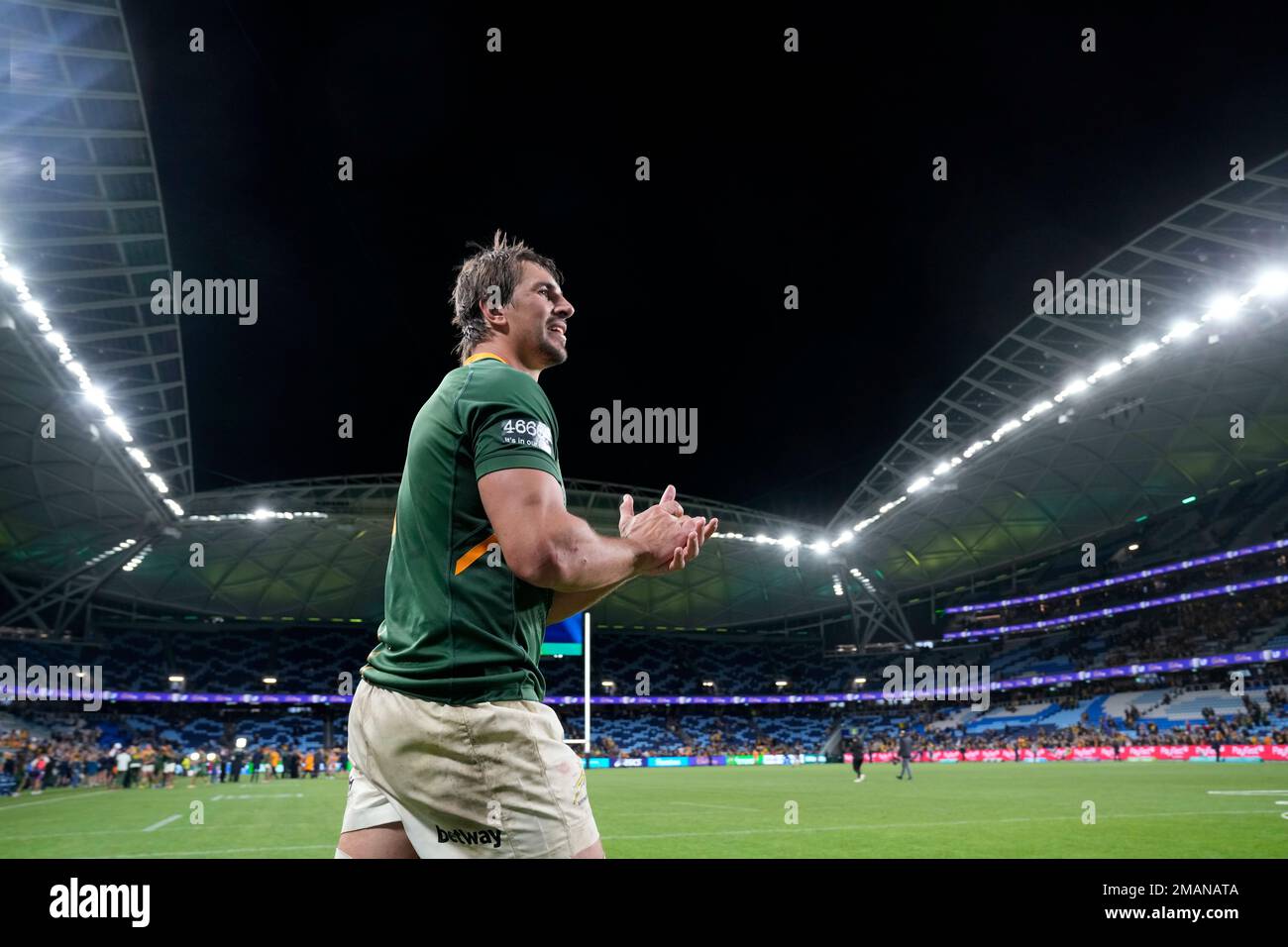 South Africa's Eben Etzebeth celebrates his team's victory over ...