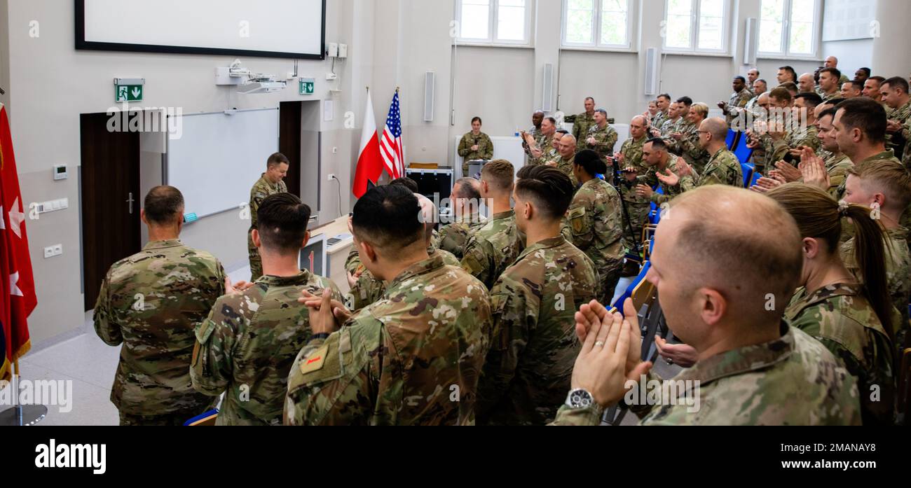 U.S. Soldiers congratulate newly promoted U.S. Army Brig. Gen. Geoffrey ...