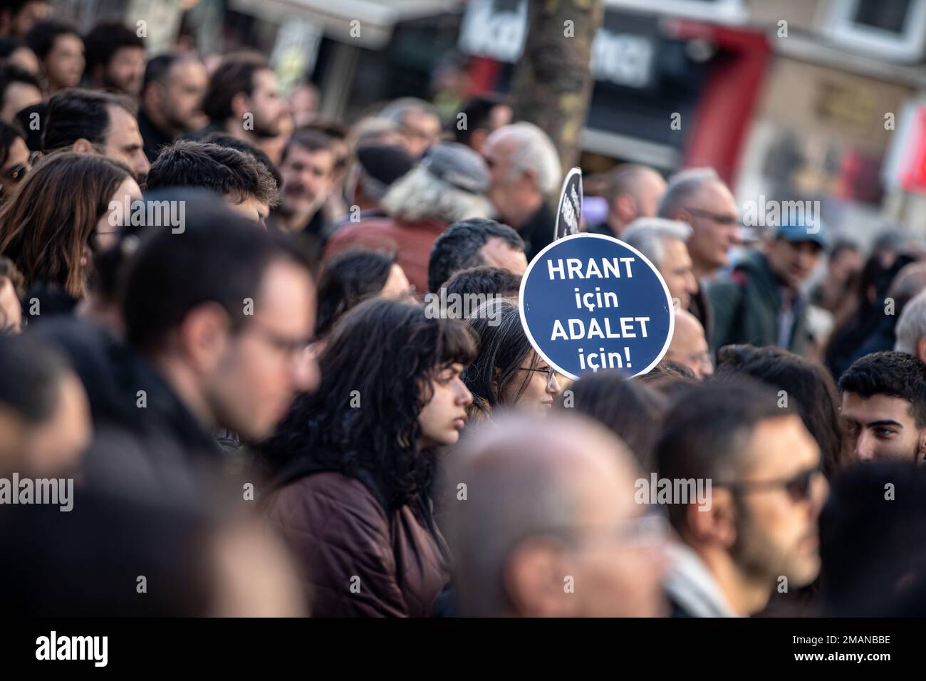 Istanbul, Turkey. 19th Jan, 2023. A placard seen among the citizens in ...