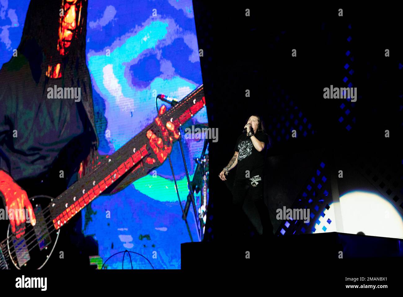 Lead singer James LaBrie of the progressive metal band Dream Theater ...