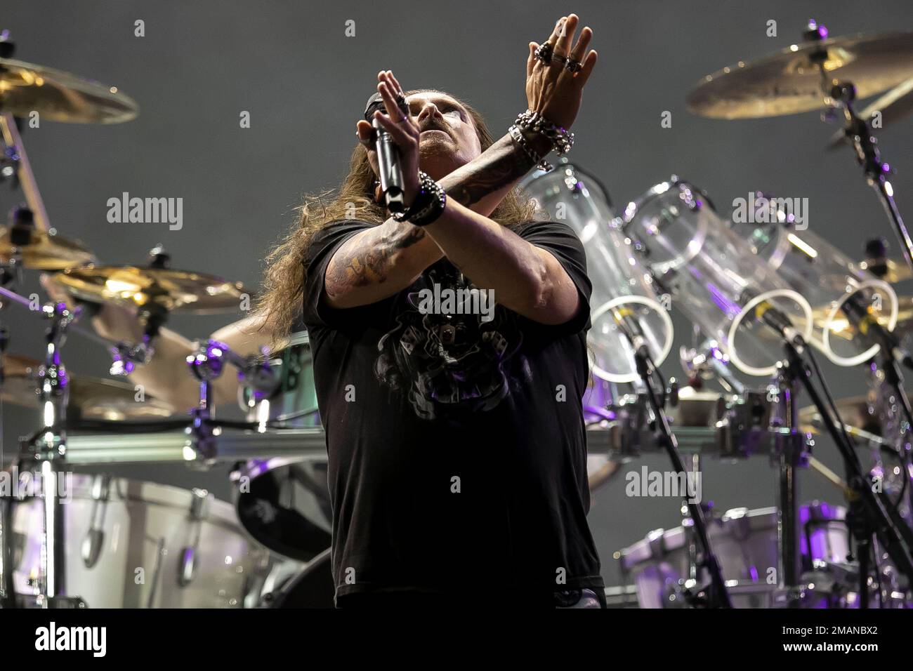 Lead singer James LaBrie of the progressive metal band Dream Theater ...