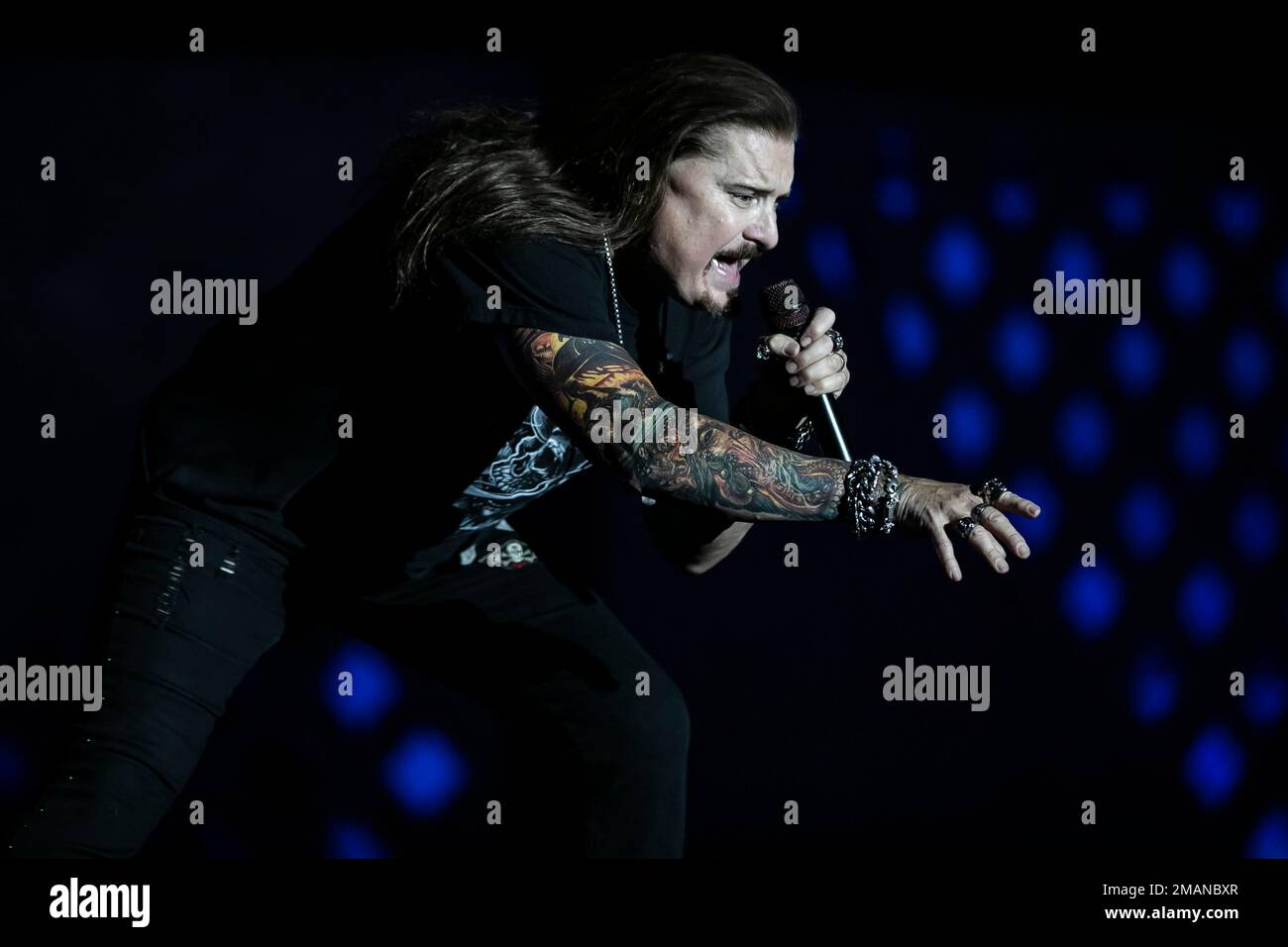 Lead singer James LaBrie of the progressive metal band Dream Theater ...