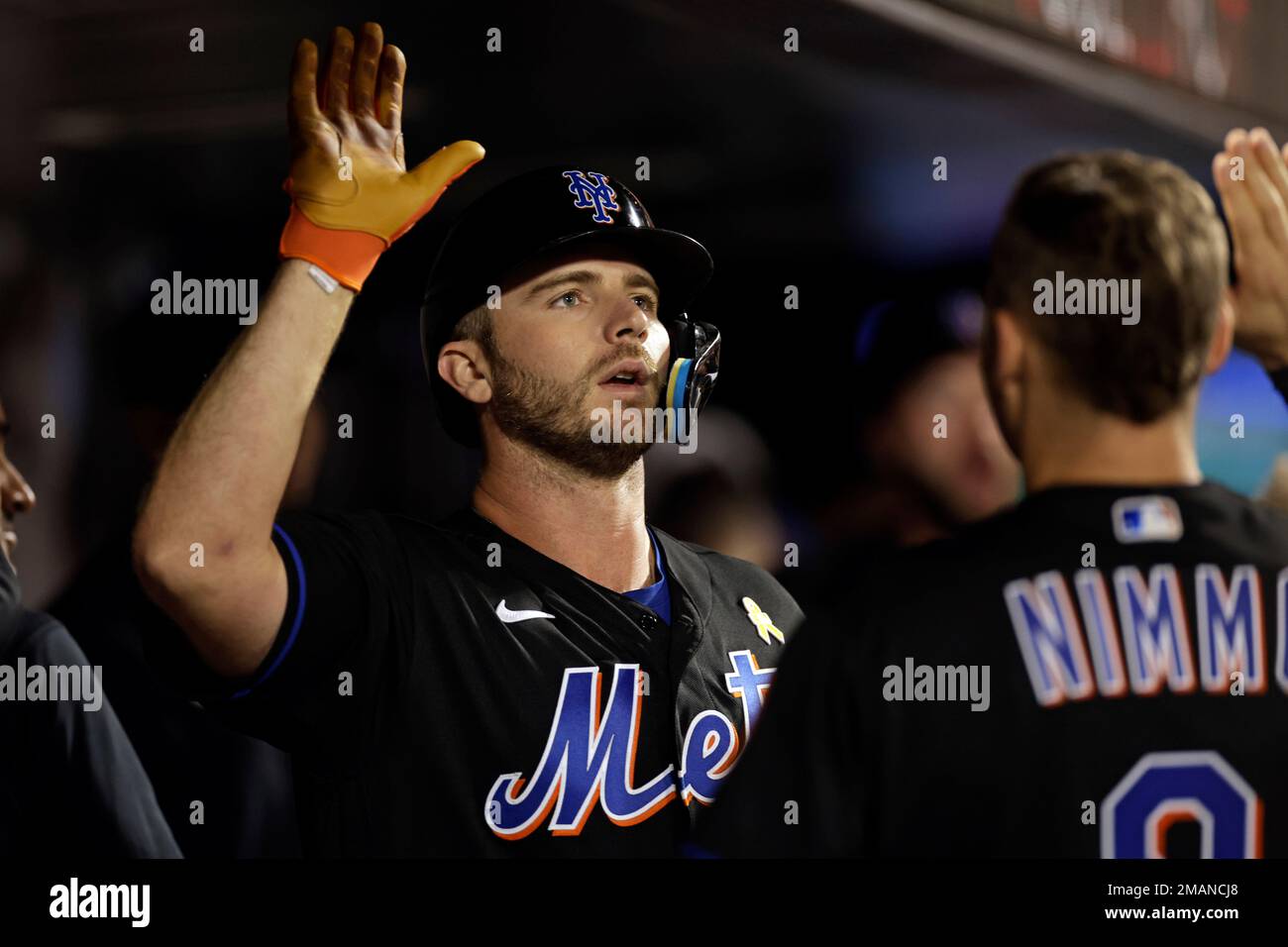 New York Mets' Pete Alonso celebrates a home run during the sixth ...