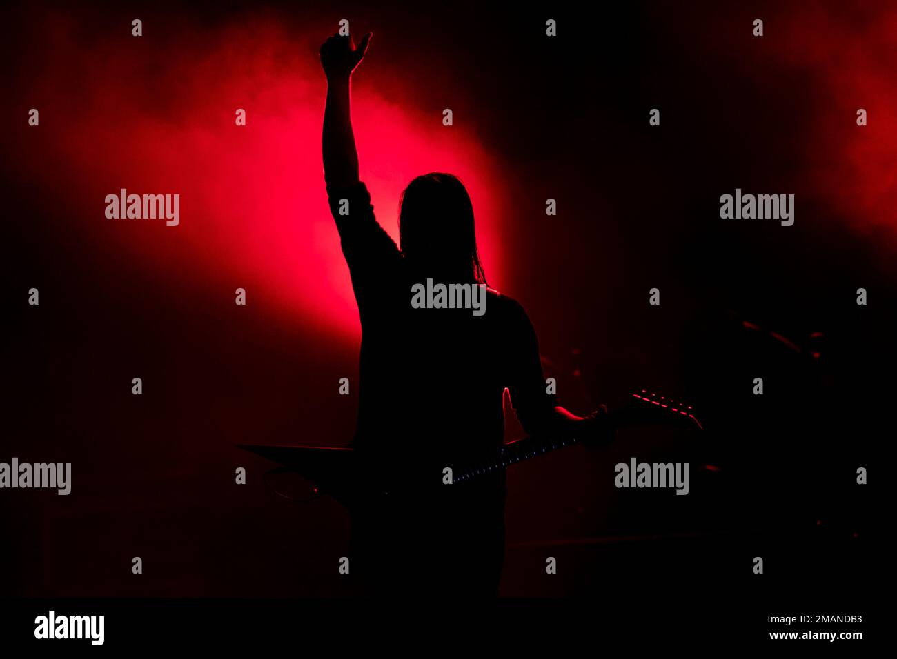 Guitarist Christian Andreu of the French progressive death metal band ...