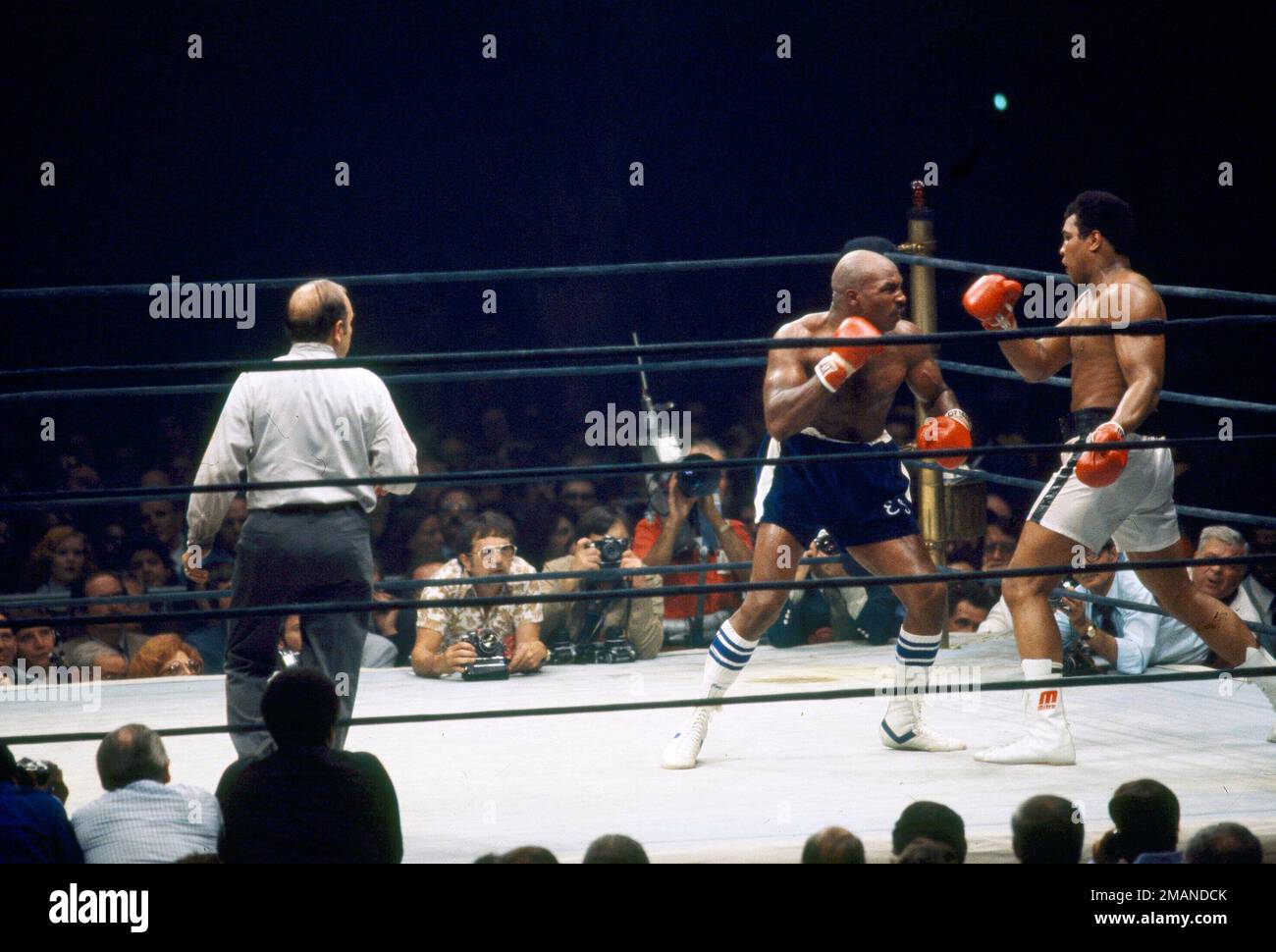 FILE - Muhammad Ali, right, faces Earnie Shavers in a heavyweight ...
