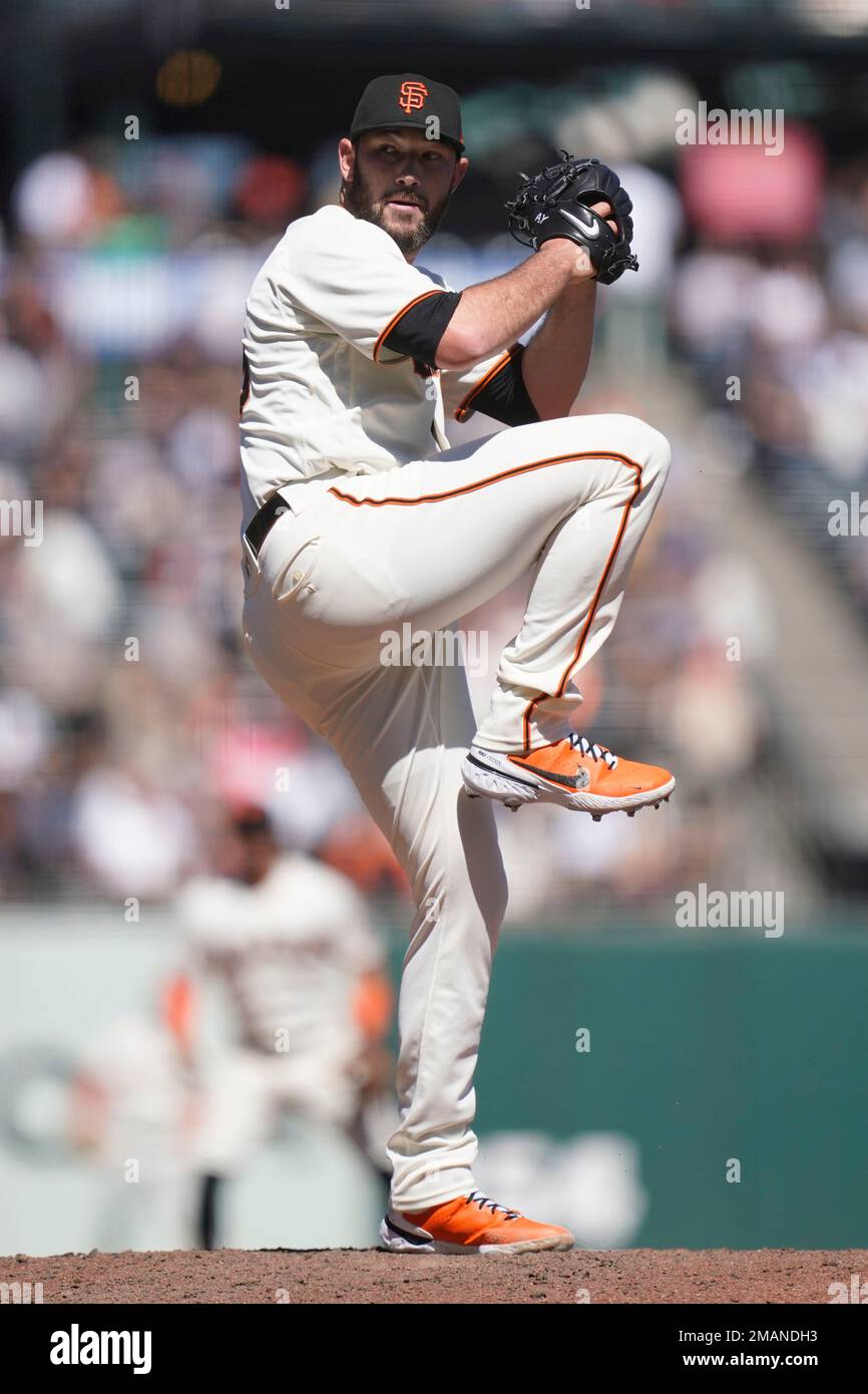 San Francisco Giants' Alex Young during a baseball game against the San ...