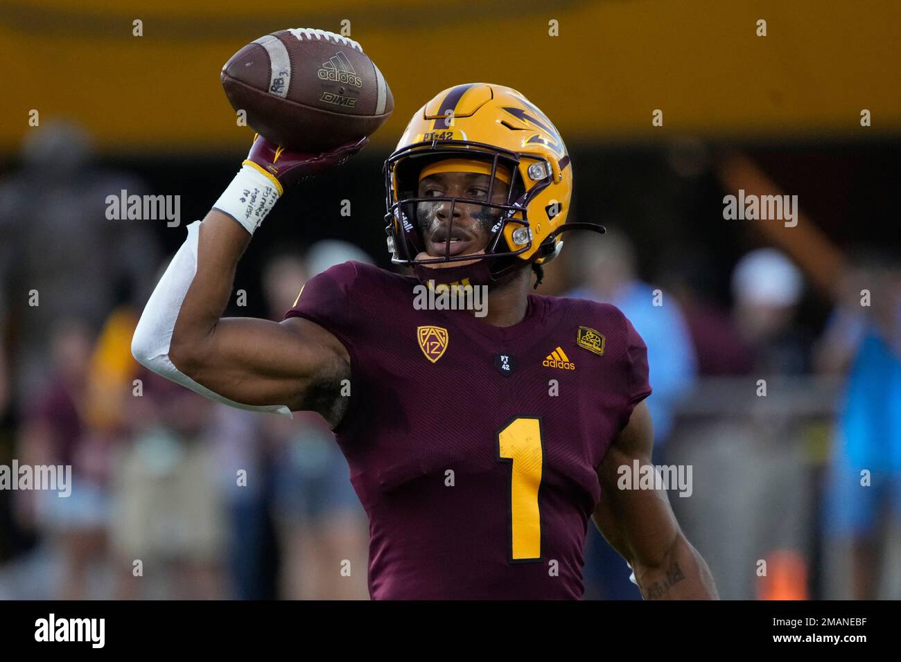 Arizona State running back Xazavian Valladay (1) in the first half ...
